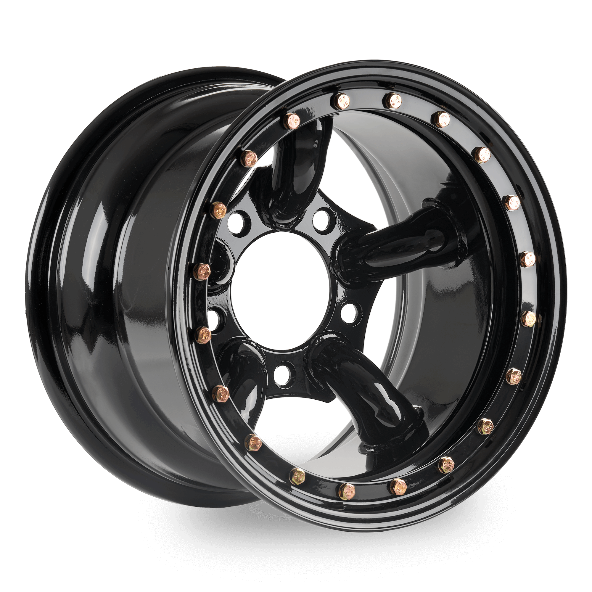 Challenger Actual Beadlock Steel Wheel 16" x 10" ET-32 Black - 4x4 Tyres