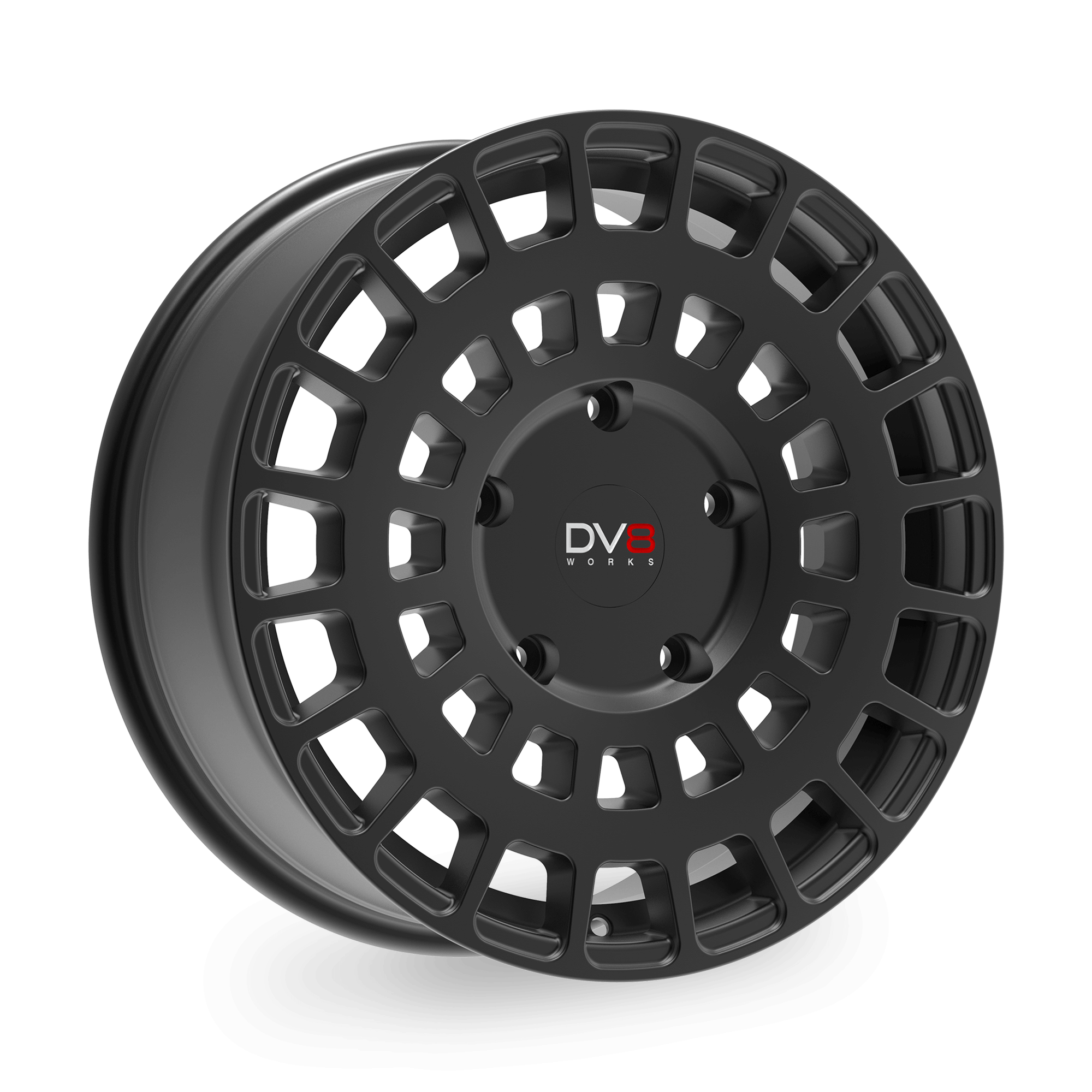 Dv8 Works Titan Alloy Wheel 18" x 7.5" ET42 Black - 4x4 Tyres