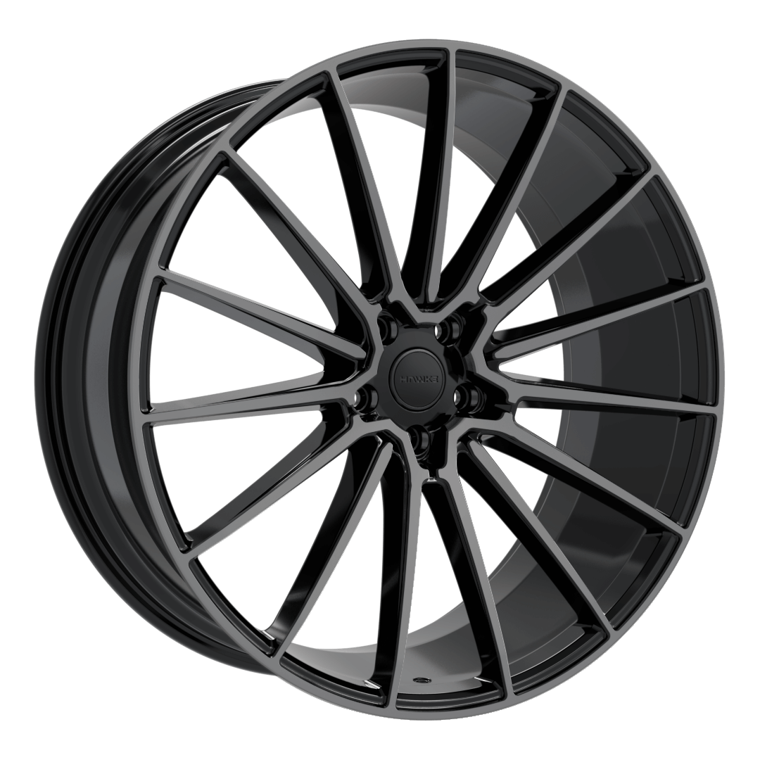 Hawke Wheels Luxor Alloy Wheel 24" x 10" ET32 Black Shadow - 4x4 Tyres